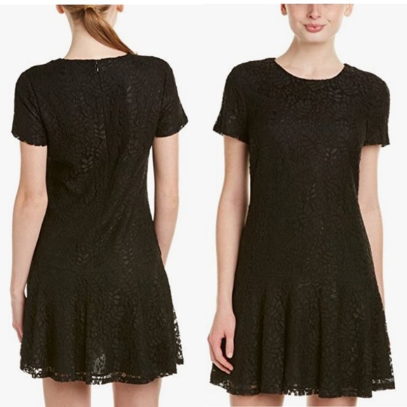CeCe | Dresses | New Cece Hayden Drop Waist Black Lace Mini Dress 2 ...